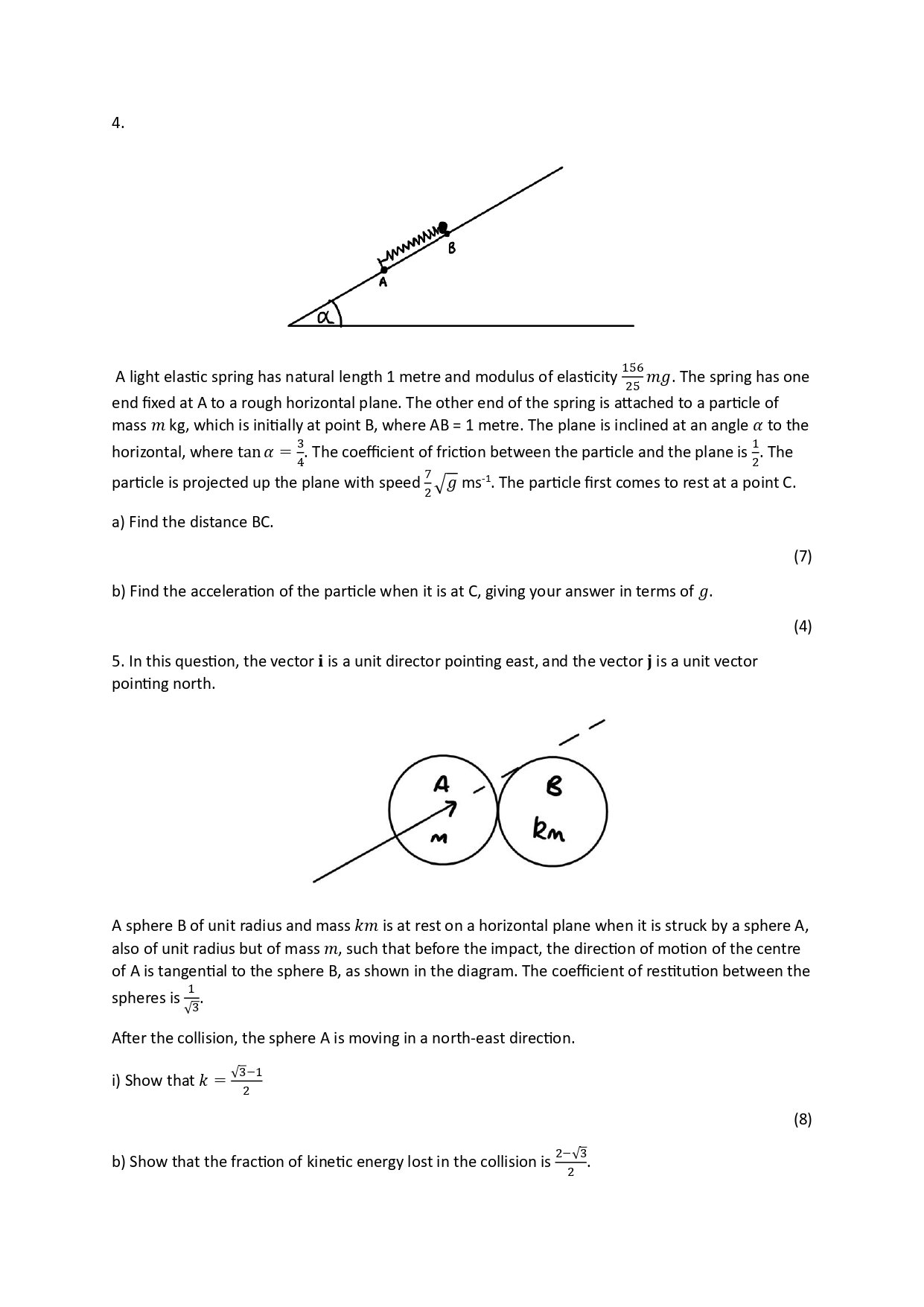 Further Mechanics 1 Practice Paper Swinton Maths